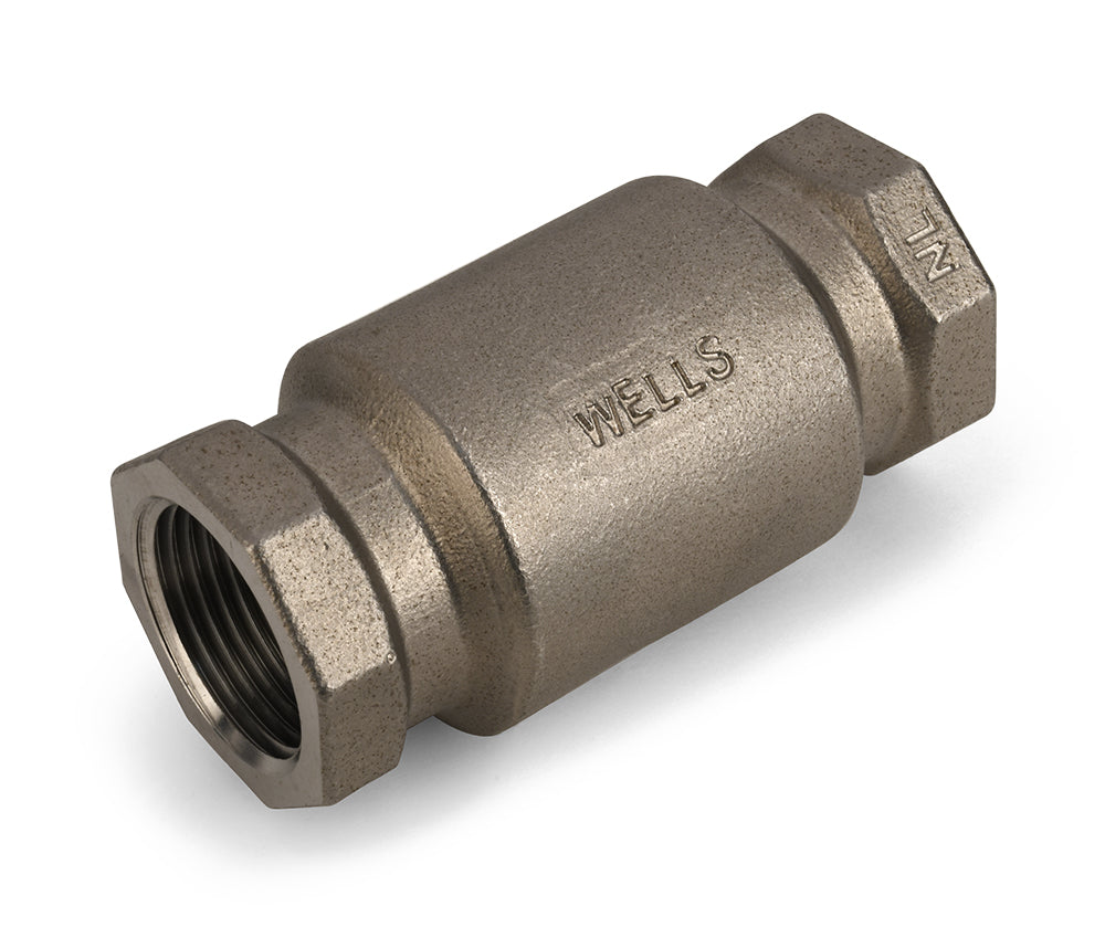 1" WELLS STAINLESS STEEL CHECK VALVE, VFD COMPATIBLE – R.E. Prescott Co ...